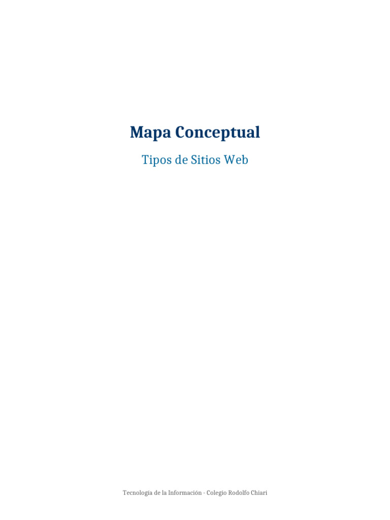 Mapa_Conceptual_Estetico_Tipos_de_Sitios_Web | PDF