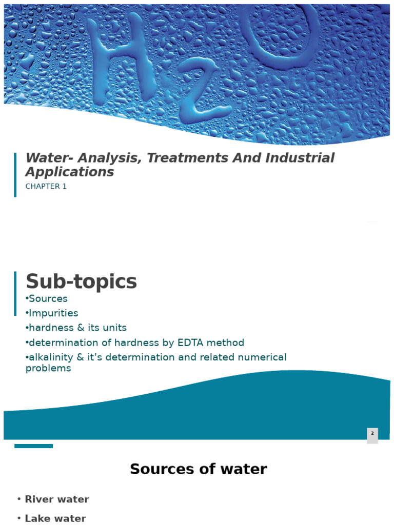 Water Analysis and Treatment Methods | PDF | Alkalinity | Sodium Carbonate
