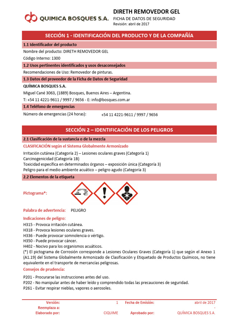 Fds-Direth-Removedor-Gel Sga | PDF | Química