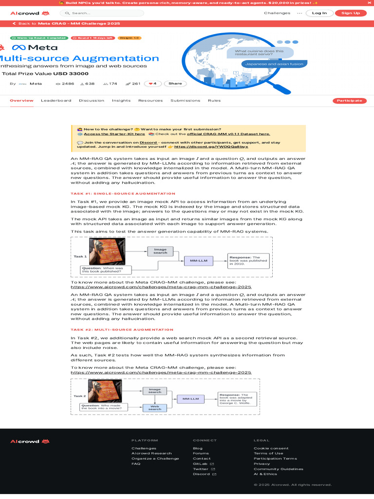 AIcrowd - Multi-Source Augmentation - Challenges | PDF | Information | Computing
