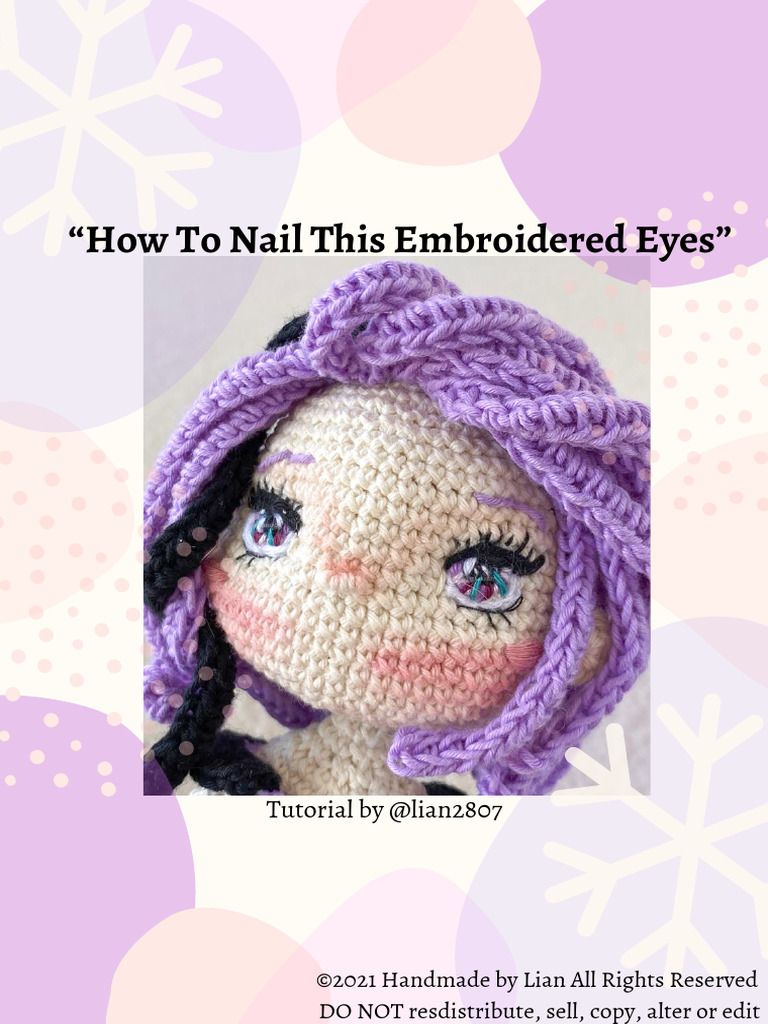 Embroidered Eyes Tutorial Guide | PDF | Embroidery | Figured Fabrics