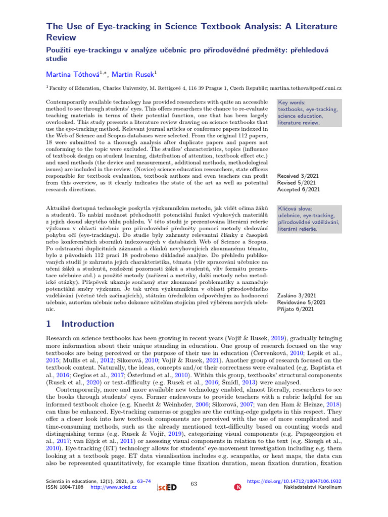 Eye-Tracking in Science Textbook Research | PDF | Cognition