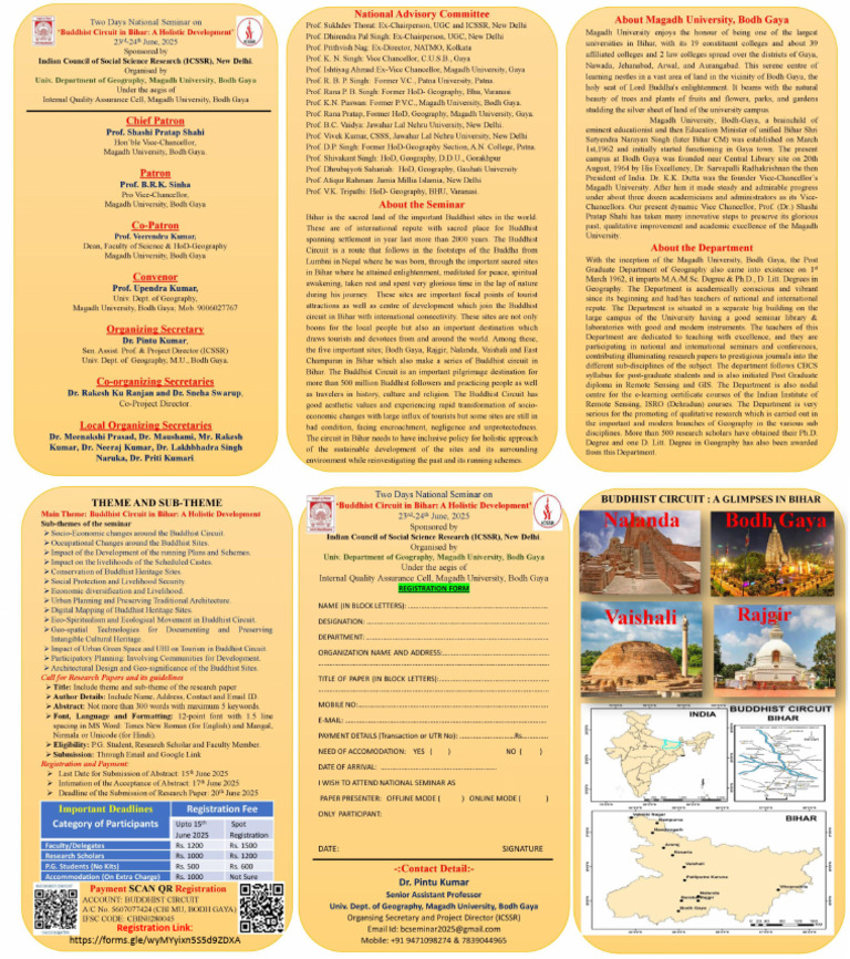 Buddhist Circuit Seminar - Univ. Department of Geography, Magadh ...