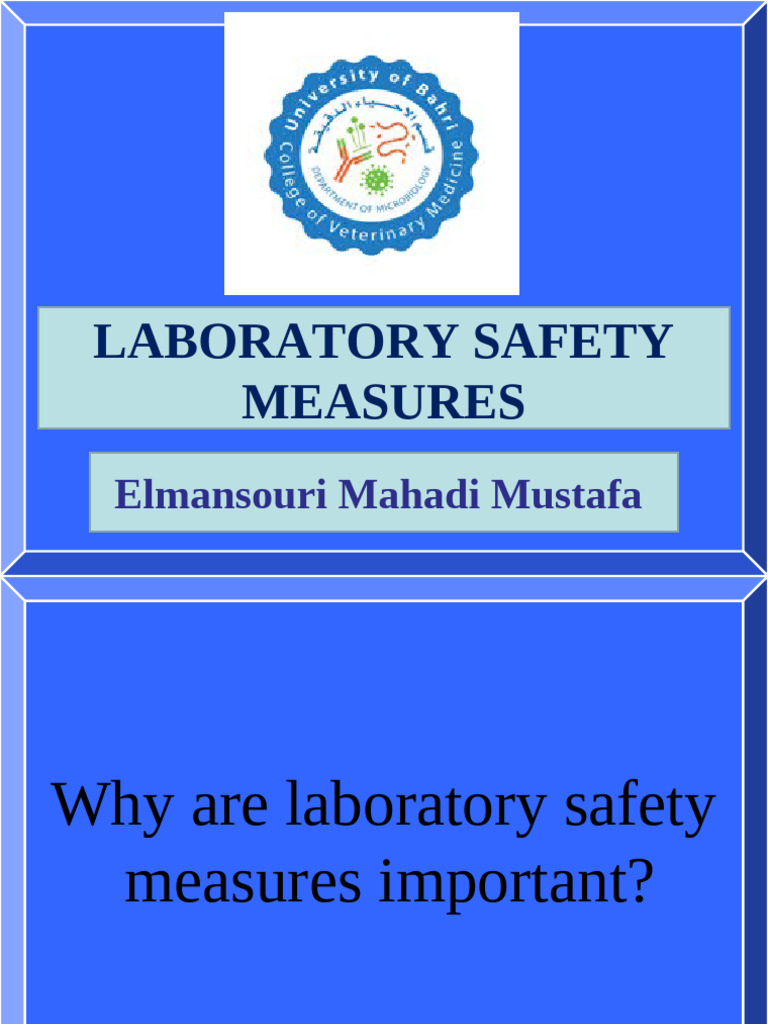 1. Laboratory Safety Measures | PDF