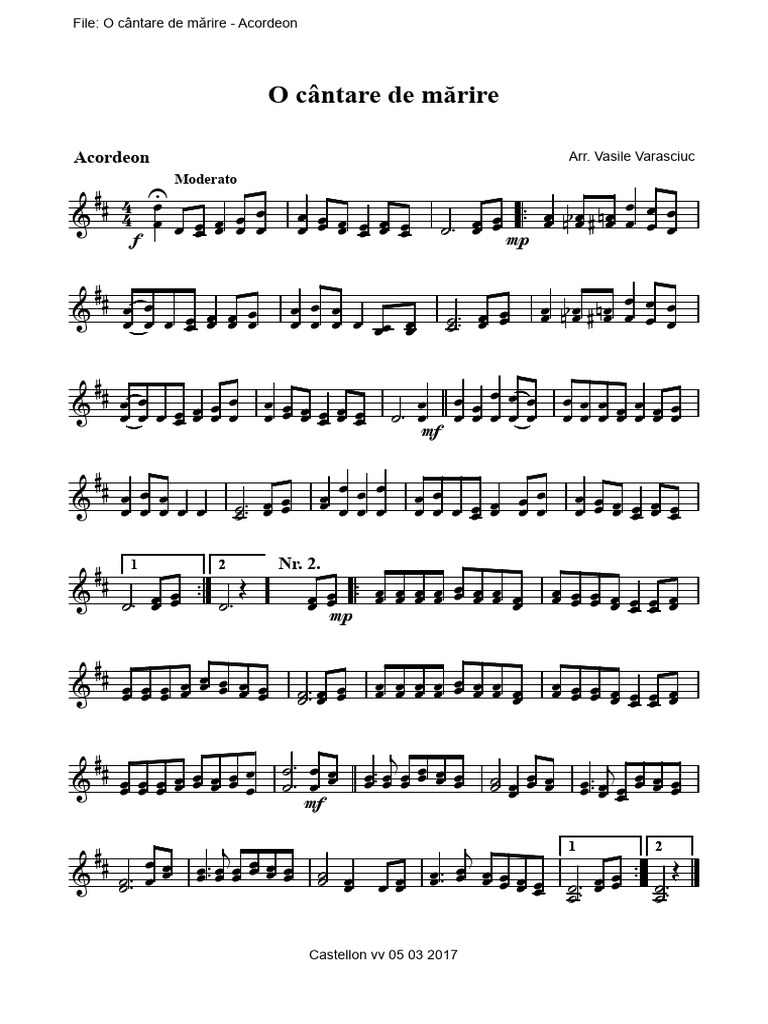 O Cantare de Marire | PDF