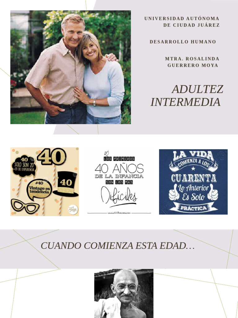Adultez Intermedia | PDF | Adultos | Motivación