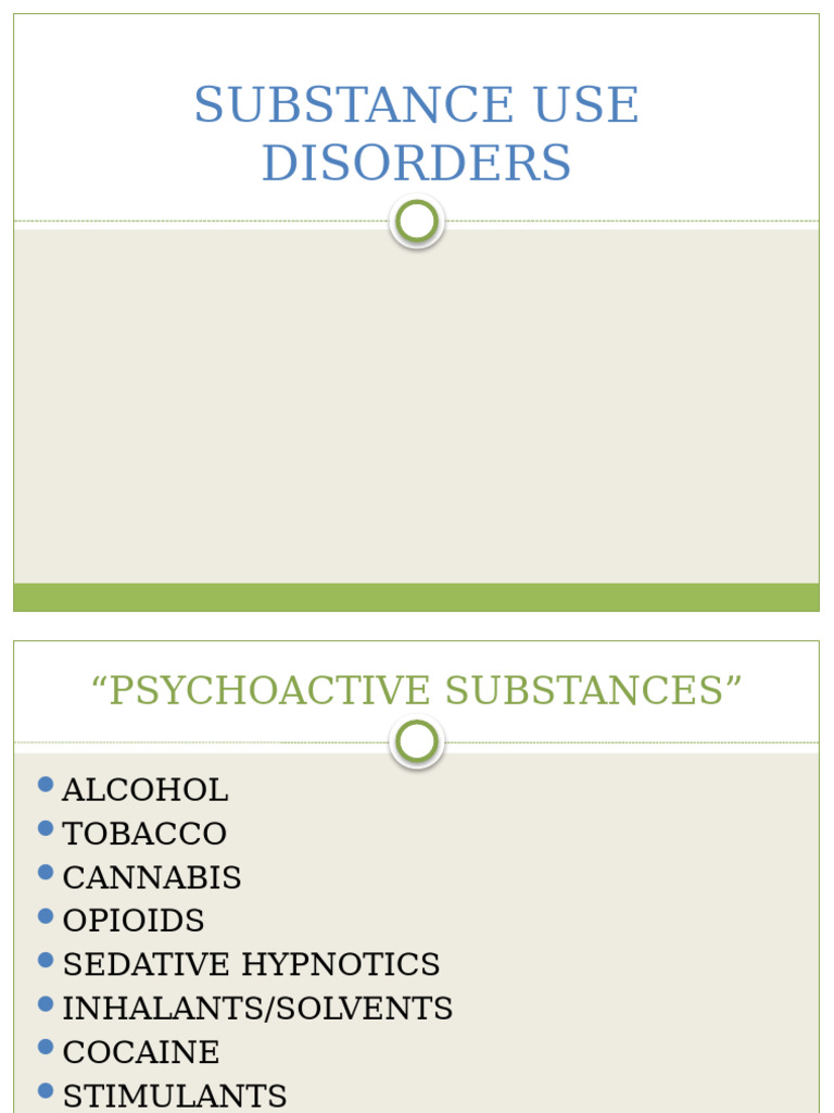 Substance Use Disorders | PDF
