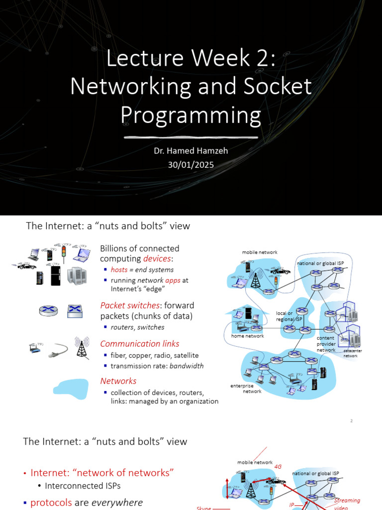 5COSC022W Lecture Week02 Networking Socket Programming | PDF | Computer ...