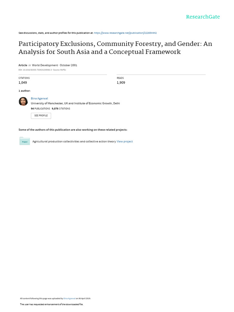 6.5. Agarwal Participatory | PDF