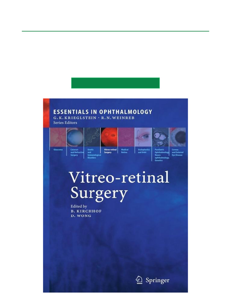 Vitreo retinal Surgery 1st Edition Complete Book Download | PDF ...