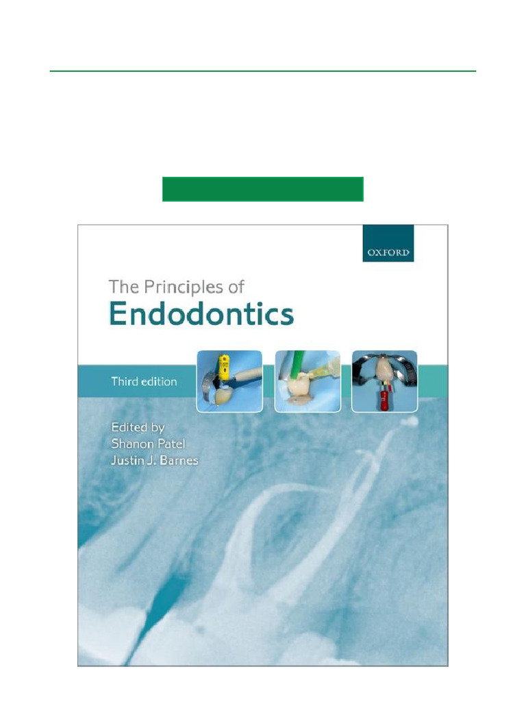 The Principles of Endodontics 3rd Edition Final Version Download | PDF | Dental Degree | Medical ...