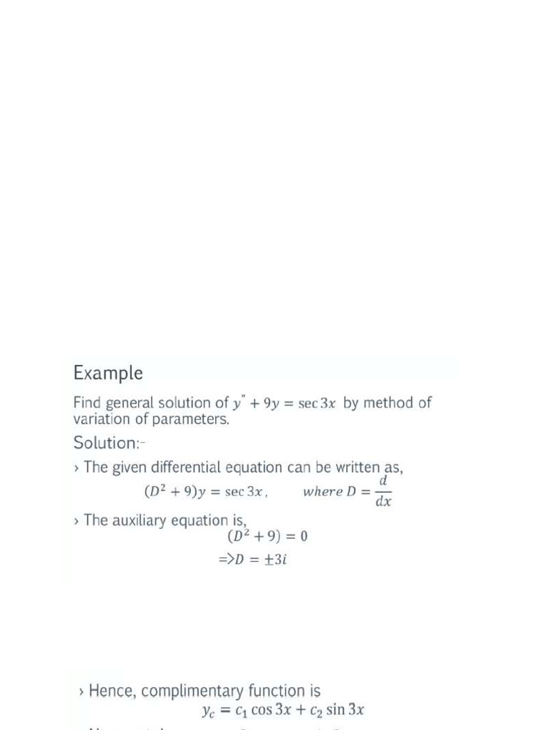 Cauchy-Euler Equation & Simultaneous Eqn | PDF