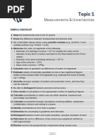 Physics Paper 1 Combined - Higher Tier Checklist | PDF | Density ...