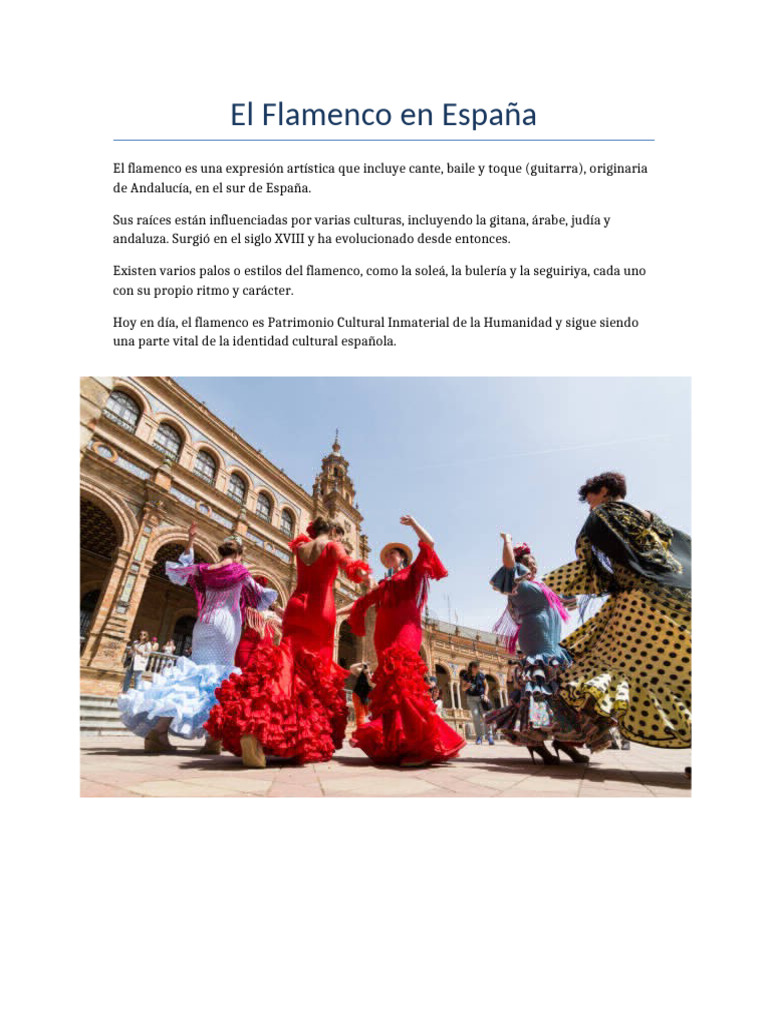 Flamenco: Patrimonio Cultural de España | PDF