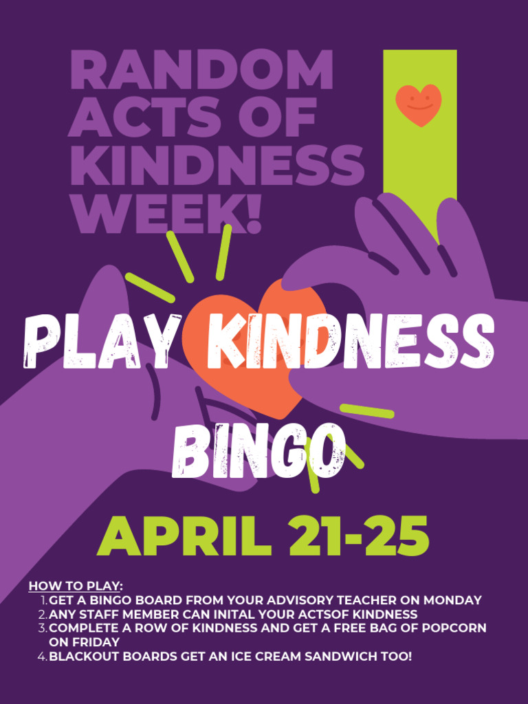 Random Acts of Kindness BINGO Flyer | PDF