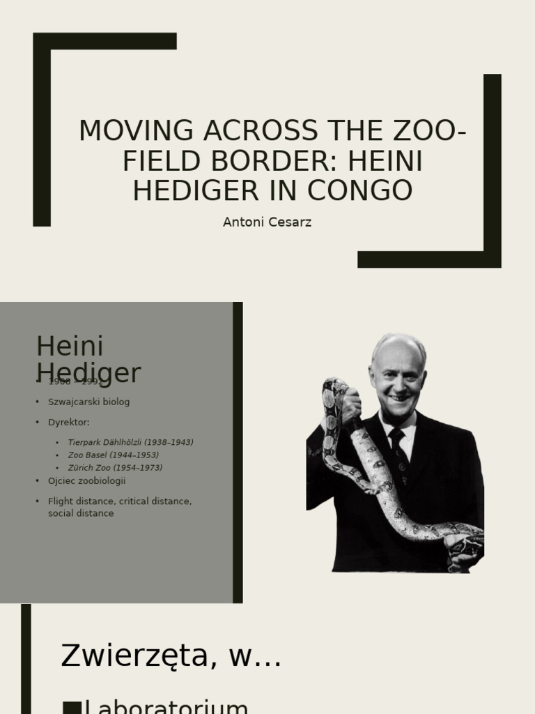 Heine Hediger Czym Jest Zoo | PDF