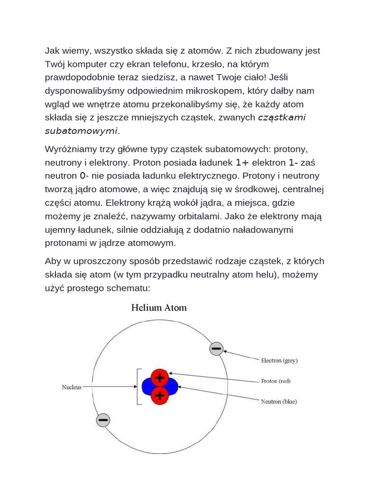 Analiza Budowy Atomu | PDF