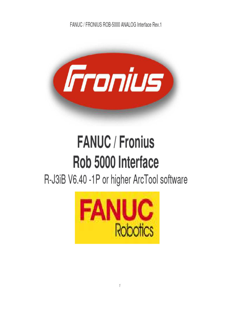 Fronius - ROB5000 - Interface | PDF | Welding | Construction