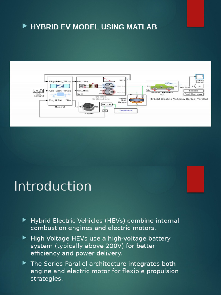 HV HEV MATLAB Presentation Detailed | PDF
