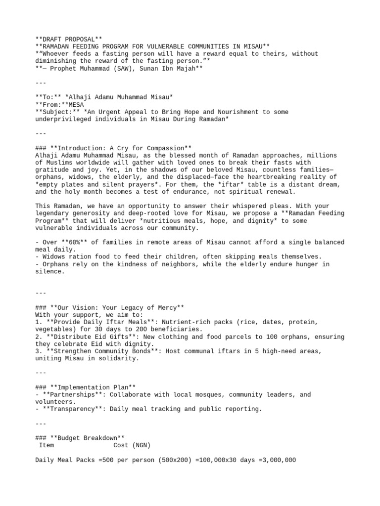 DRAFT PROPOSAL-WPS Office | PDF | Ramadan | Muhammad