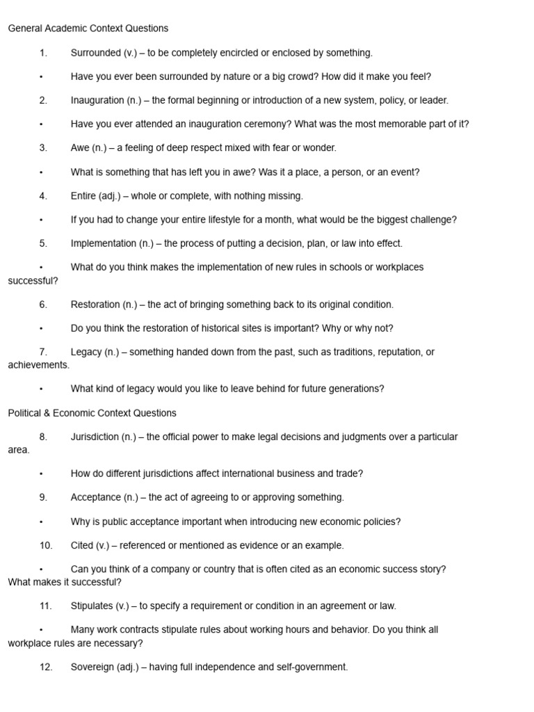 Gulf of Mexico Vocabulary - Discussion Questions | PDF | Global ...
