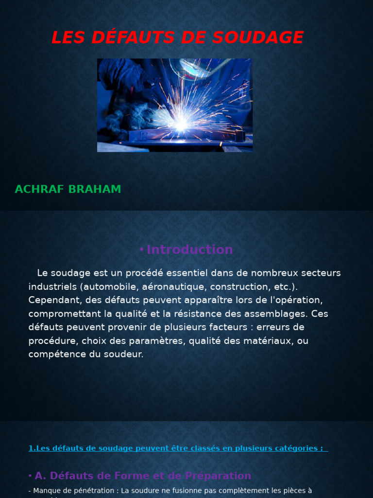 les Défauts de Soudage | PDF