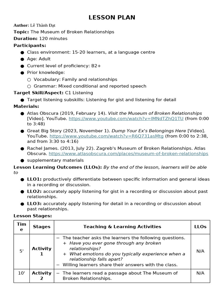 Group 4's Lesson Plan (Authentic Materials) | PDF | Adverb | Linguistics
