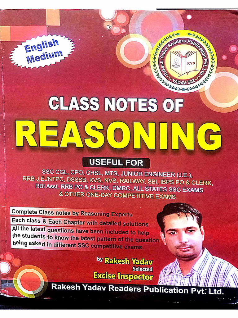 Class Notes of Reasoning by Rakesh Yadav | PDF