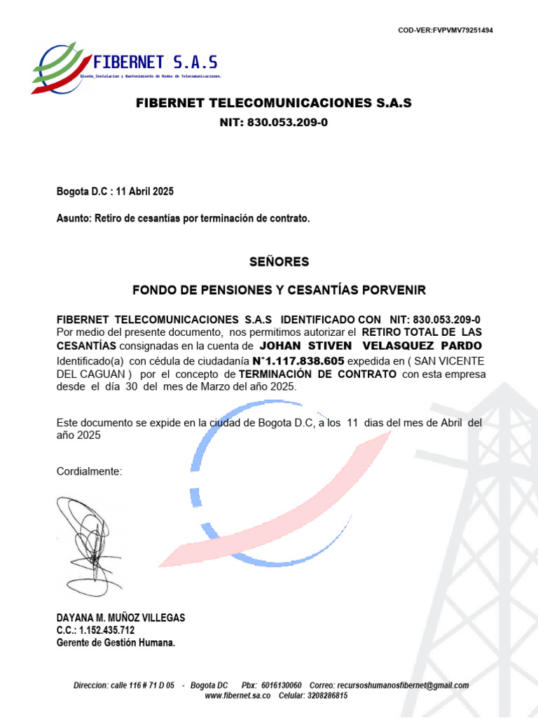 Formato Fibernet | PDF