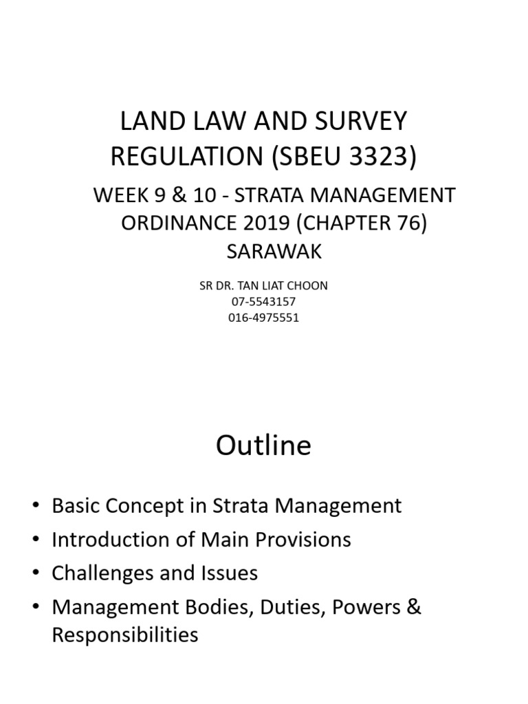 Strata Management Ordinance 2019 Overview | PDF | Expense | Property ...