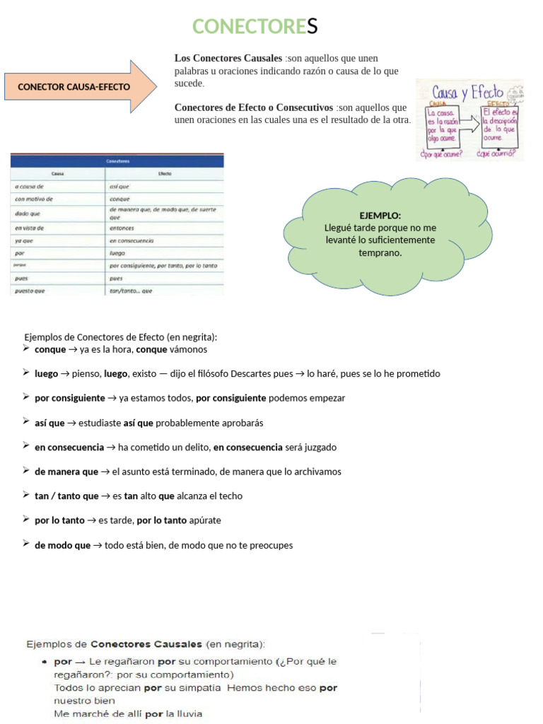 Conectores Causa-Efecto - Sem 3 | PDF