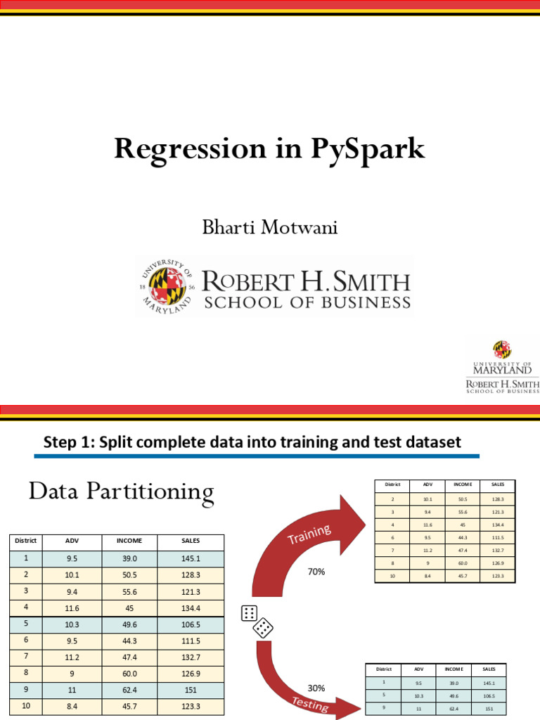 Regression in PySpark | PDF | Errors And Residuals | Mean Squared Error