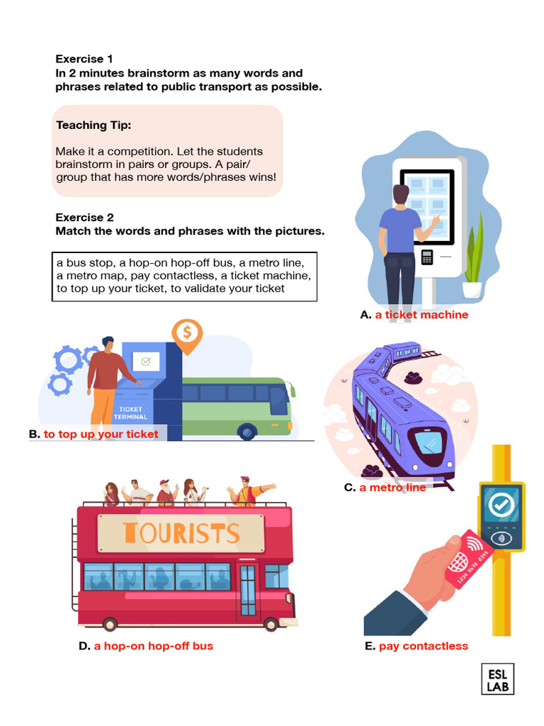 Navigating Public Transport in English | PDF | Rapid Transit | Land ...