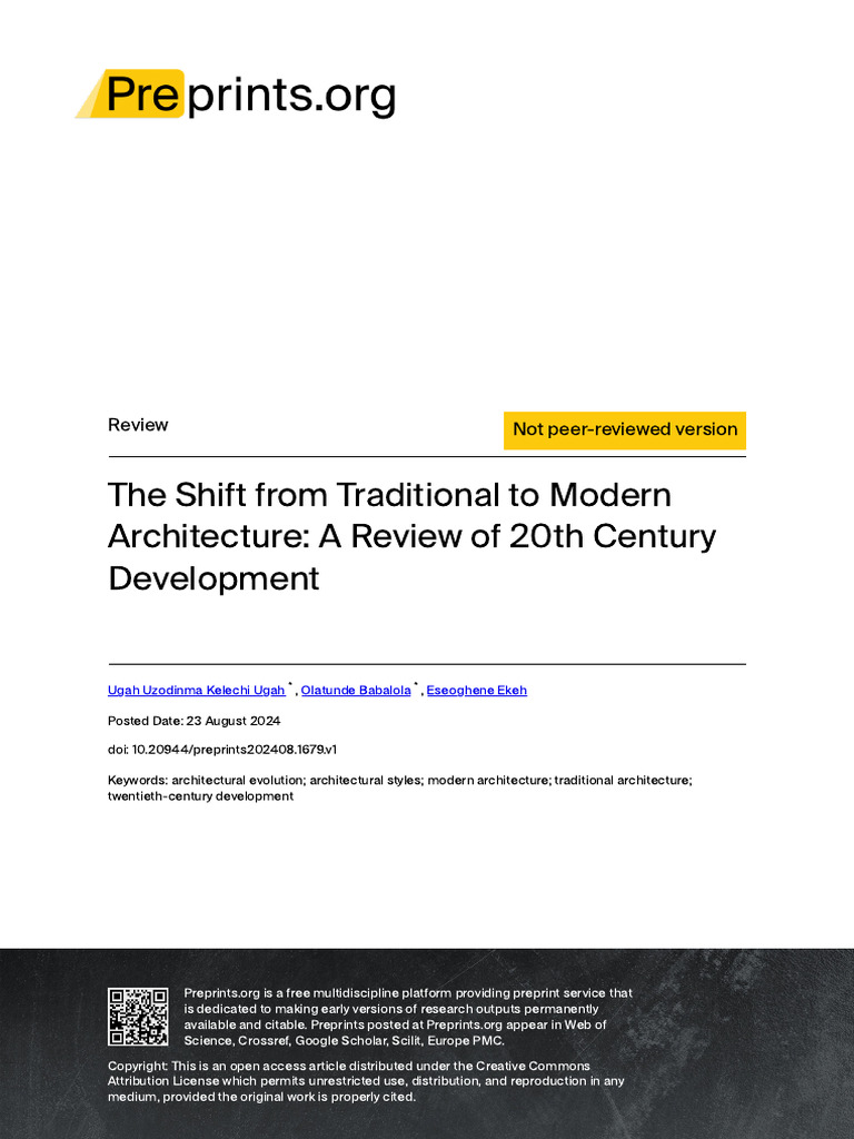 Modern Architecture's 20th Century Shift | PDF | Minimalism | Modernism