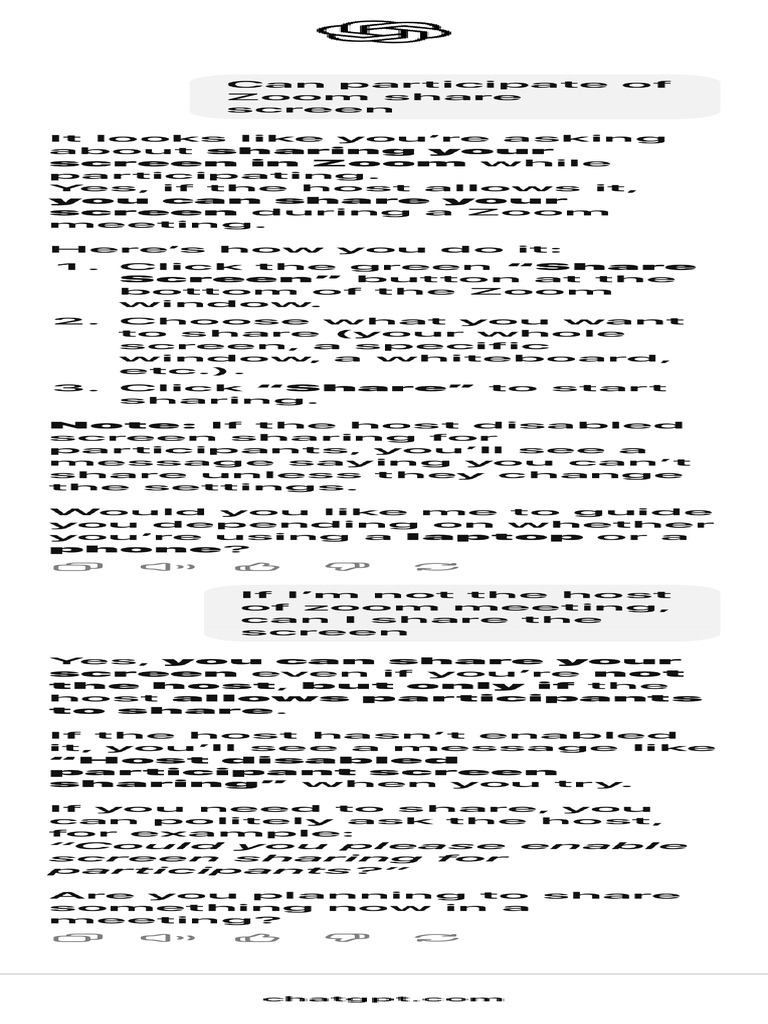 Zoom screen sharing guide | PDF