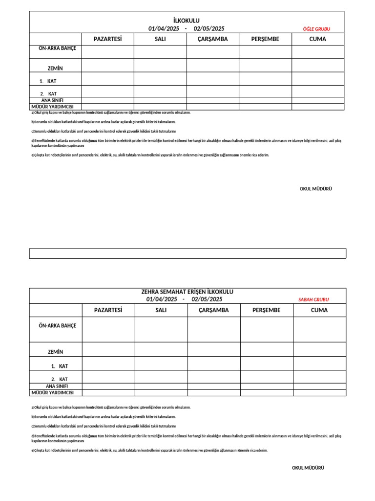 Nöbet Nisan 2025 - Kopya | PDF