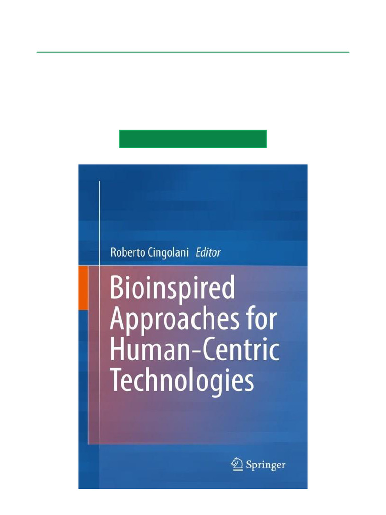 Bioinspired Approaches For Human Centric Technologies Updated Edition Download | PDF | Tissue ...