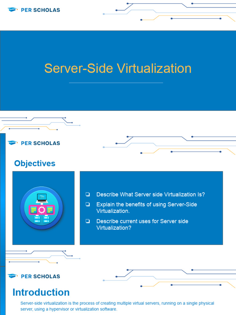 Lesson 130.3 Server-Side Virtualization | PDF | Virtualization | Virtual Machine