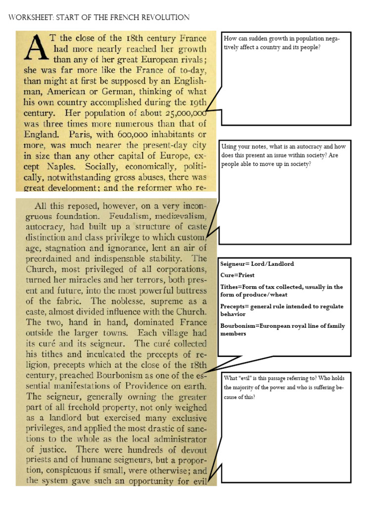 french_revolution_worksheet | PDF | Reign Of Terror | Maximilien ...