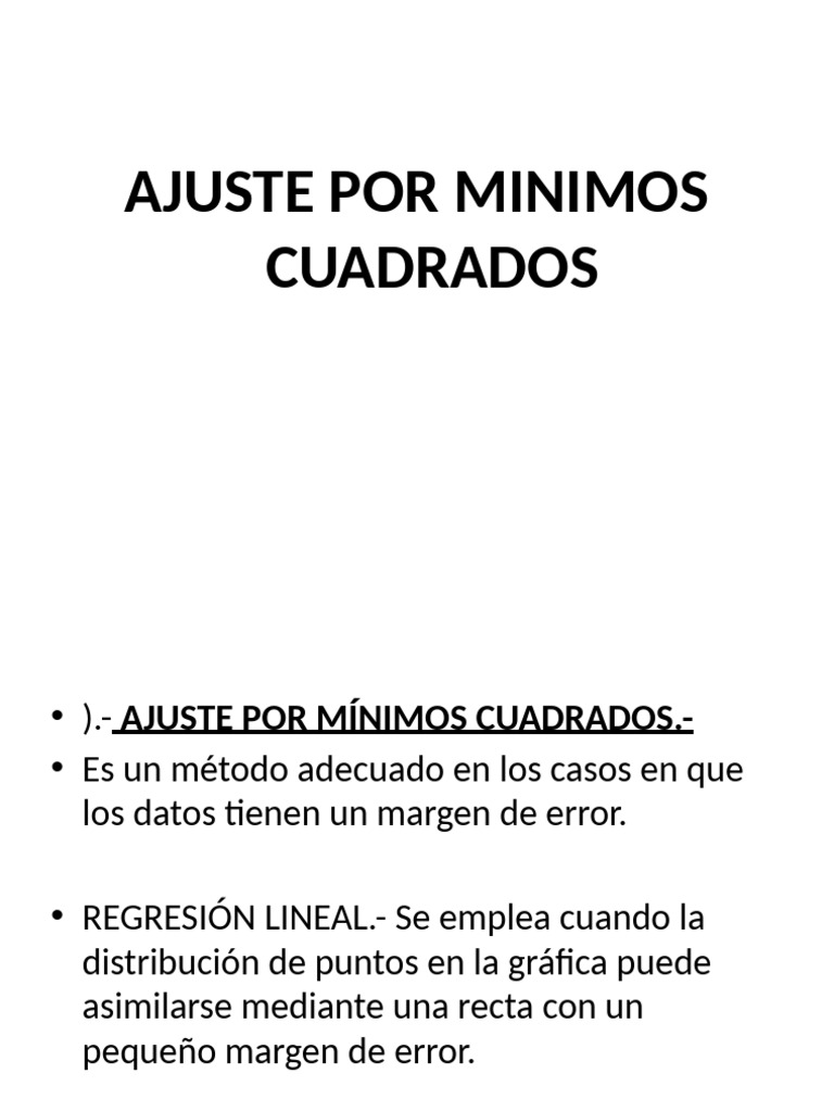 Ajuste por Mínimos Cuadrados en MATLAB | PDF