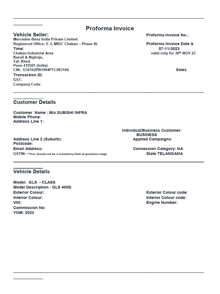 Subishi Infra, GLS 400D Quot | PDF | Taxes | Value Added Tax