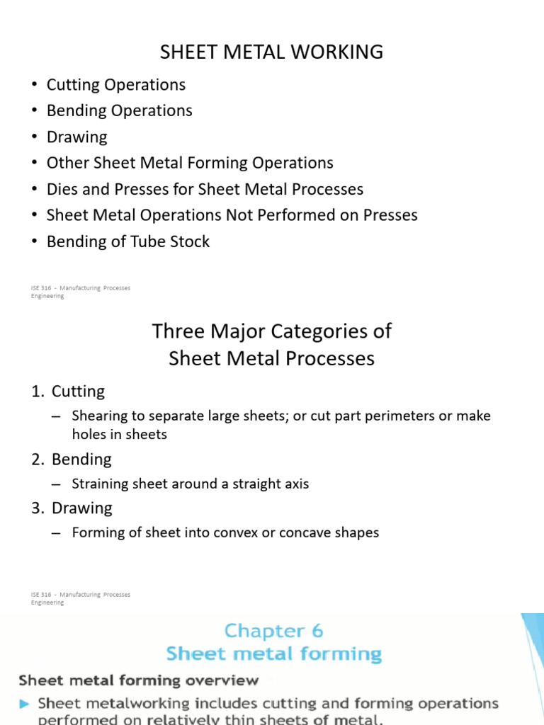 Theory of Metal forming sheet processes v.2 | PDF | Sheet Metal ...