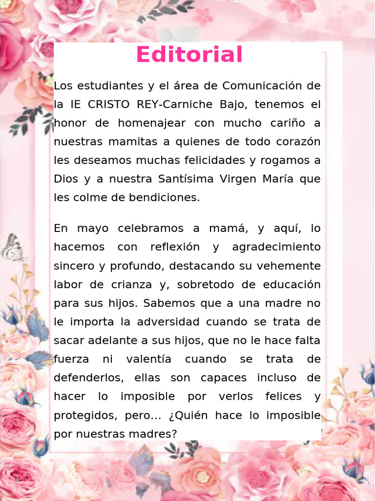 Periodico Mural Dia de La Madre | PDF | Alimentos | Cocina