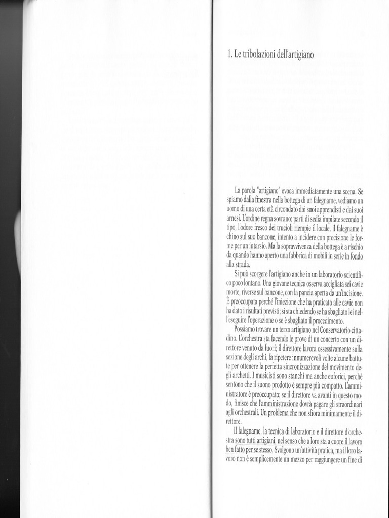 Capitolo 1 L'Uomo Artigiano Sennet | PDF