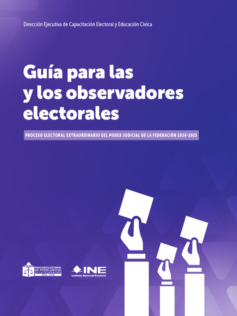 Guía para Observadores Electorales 2024-2025 | PDF | Judicaturas ...