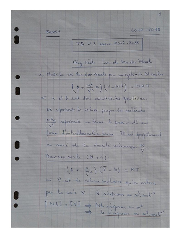 Corrige-Thermo-TD-3-Gaz-Reel-Version-2017-2018 (2) | PDF
