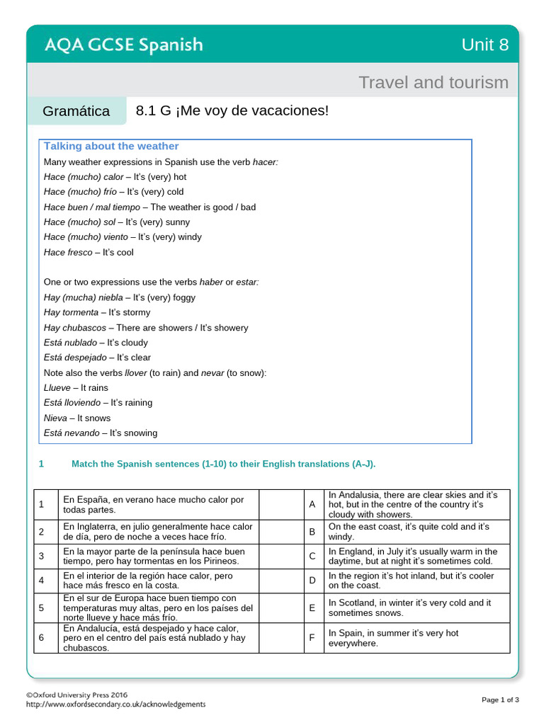 weather present y10 | PDF | Meteorología | Nubes, Niebla Y Precipitaciones