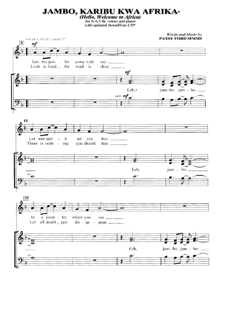 Jambo,karibu kwa Afrika(1) | PDF