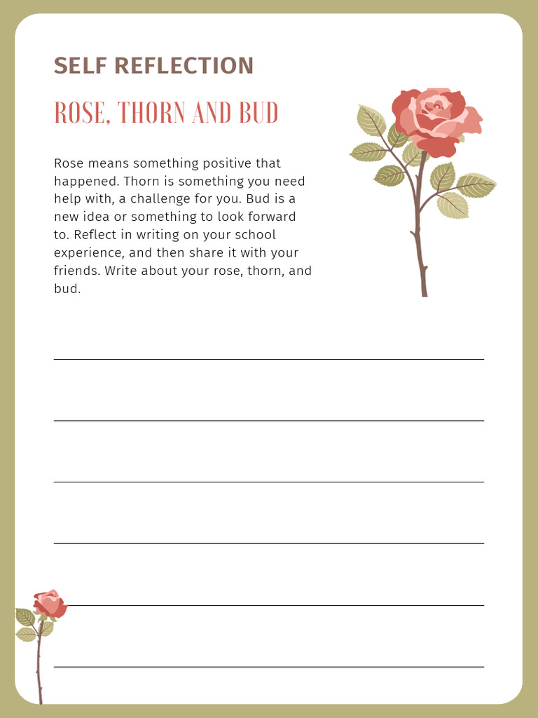 Simple Self Reflection SEL Worksheet PDF | PDF