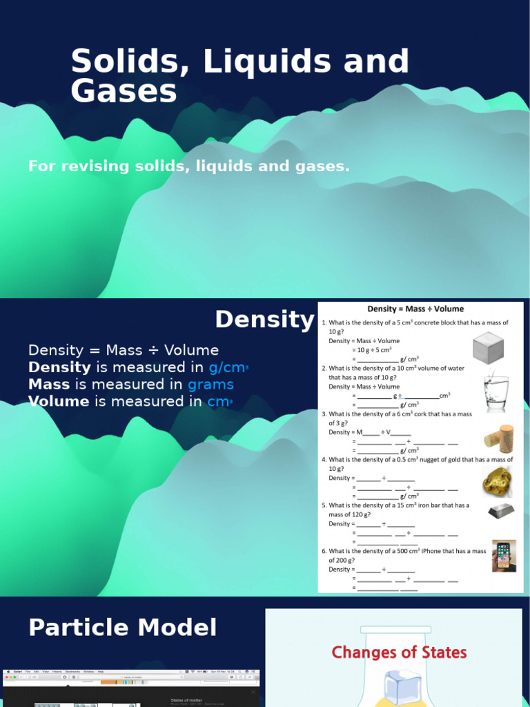 Solids, Liquids and Gases | PDF
